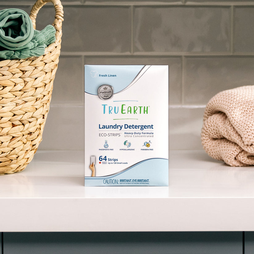 Tru Earth Platinum Laundry Detergent (Fresh Linen) - 64 Strips – Tru Earth