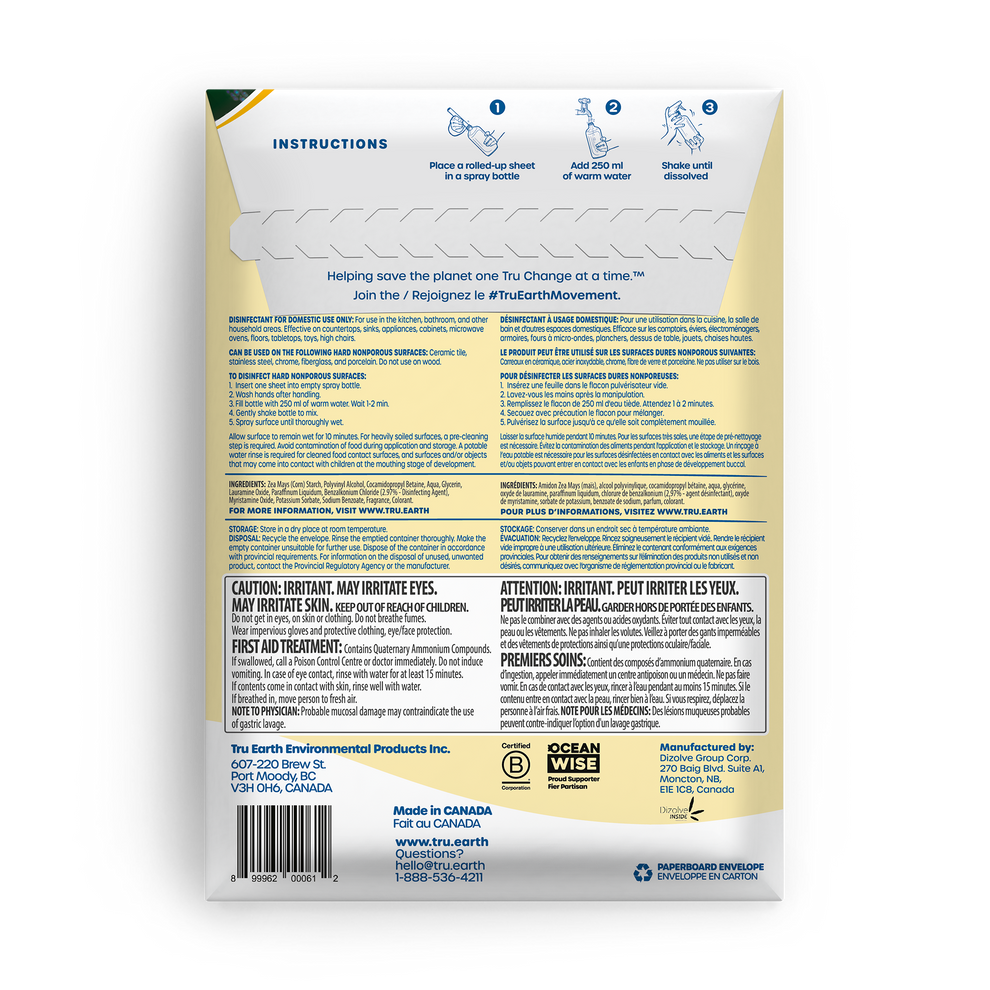 Tru Earth Disinfecting Multi-Surface Cleaner - 16 Sheets – Tru Earth